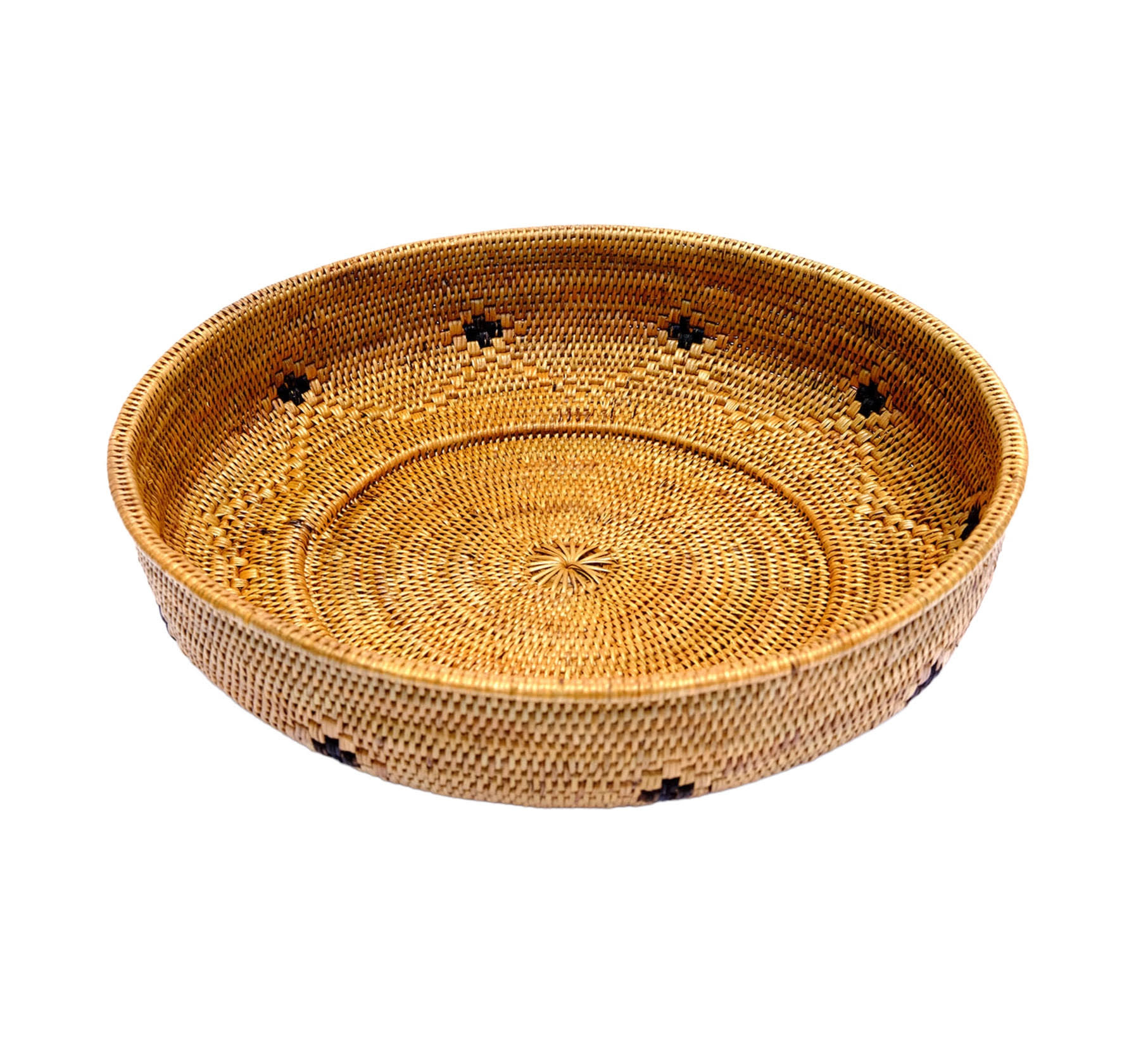 Hand Woven Ata Basket #23 with Diamond Design - Maka Imports