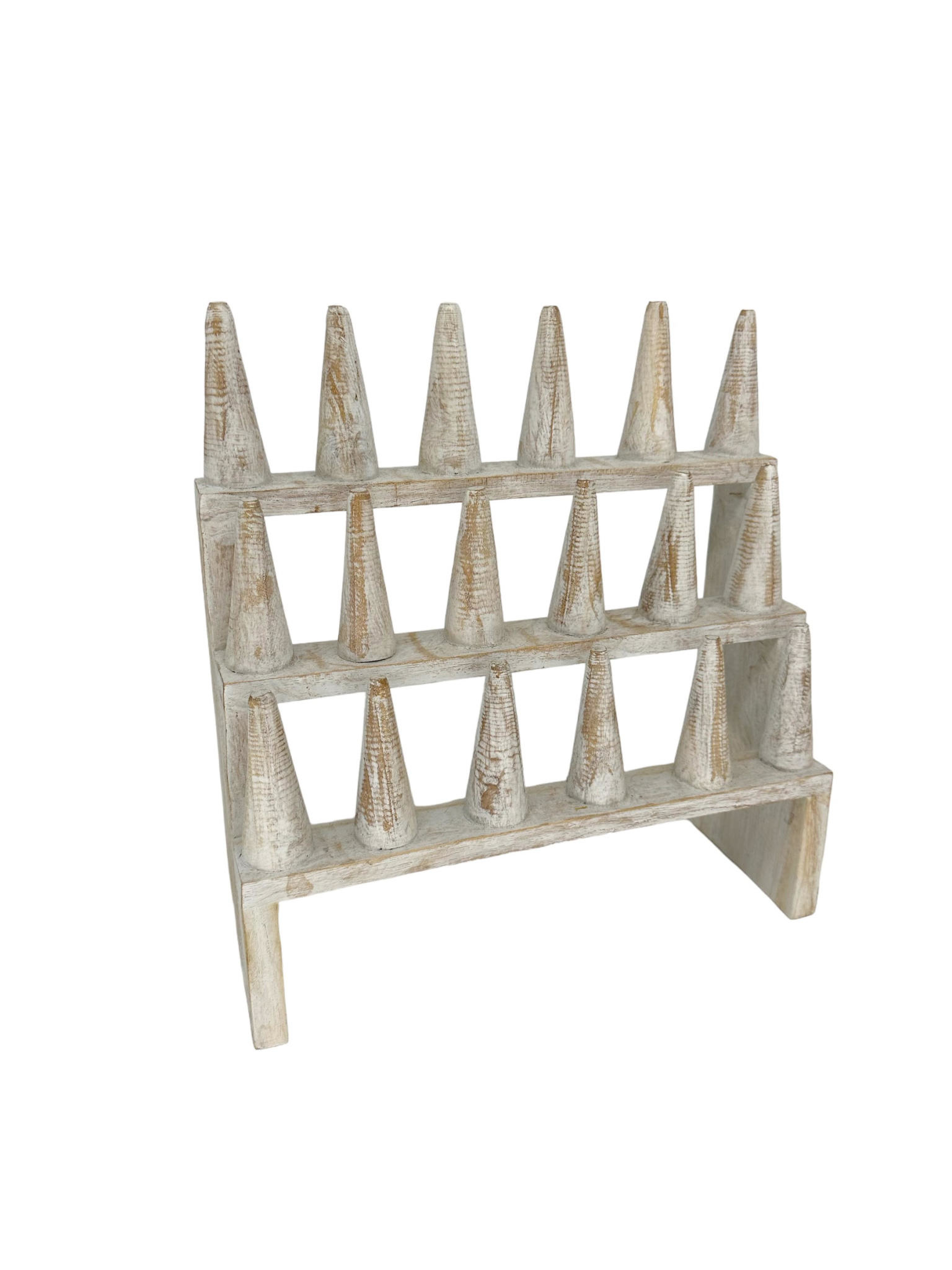 Ring Display 3 Tier White - Maka Imports