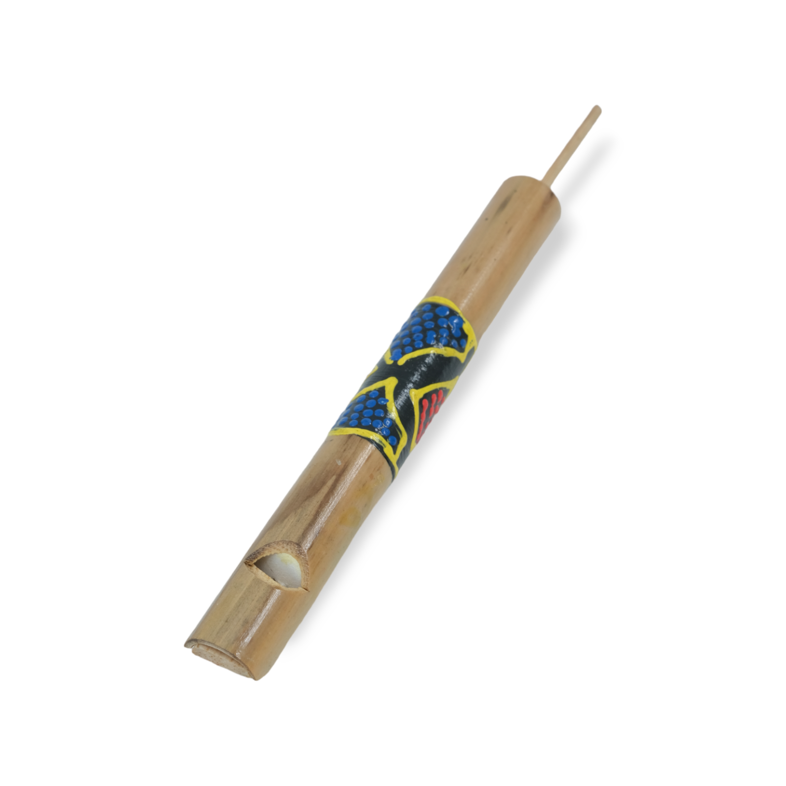 Hand Made Painted Bamboo Slide Whistle Pack of 20 - Maka Imports
