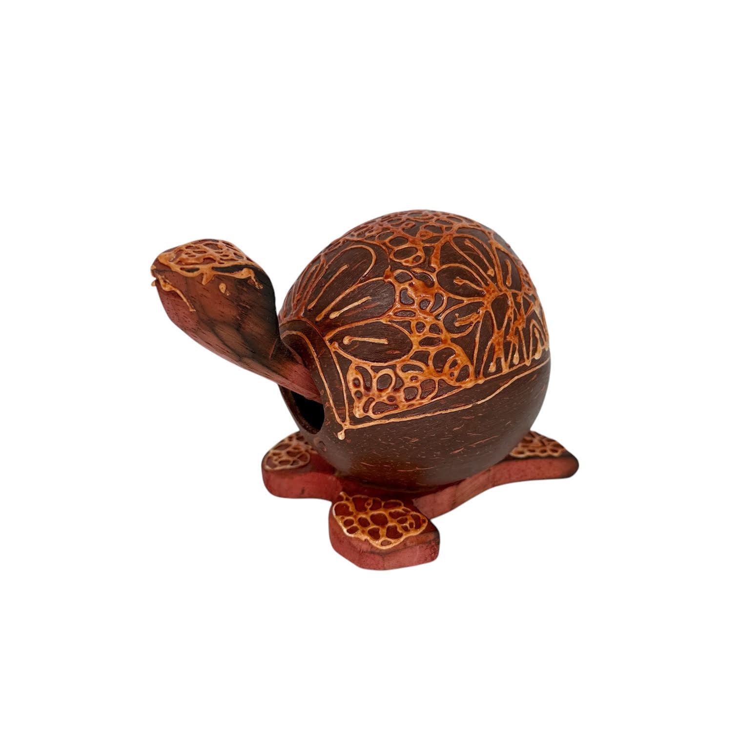 Handmade Coconut Shell Bobbing Head Turtle - Maka Imports
