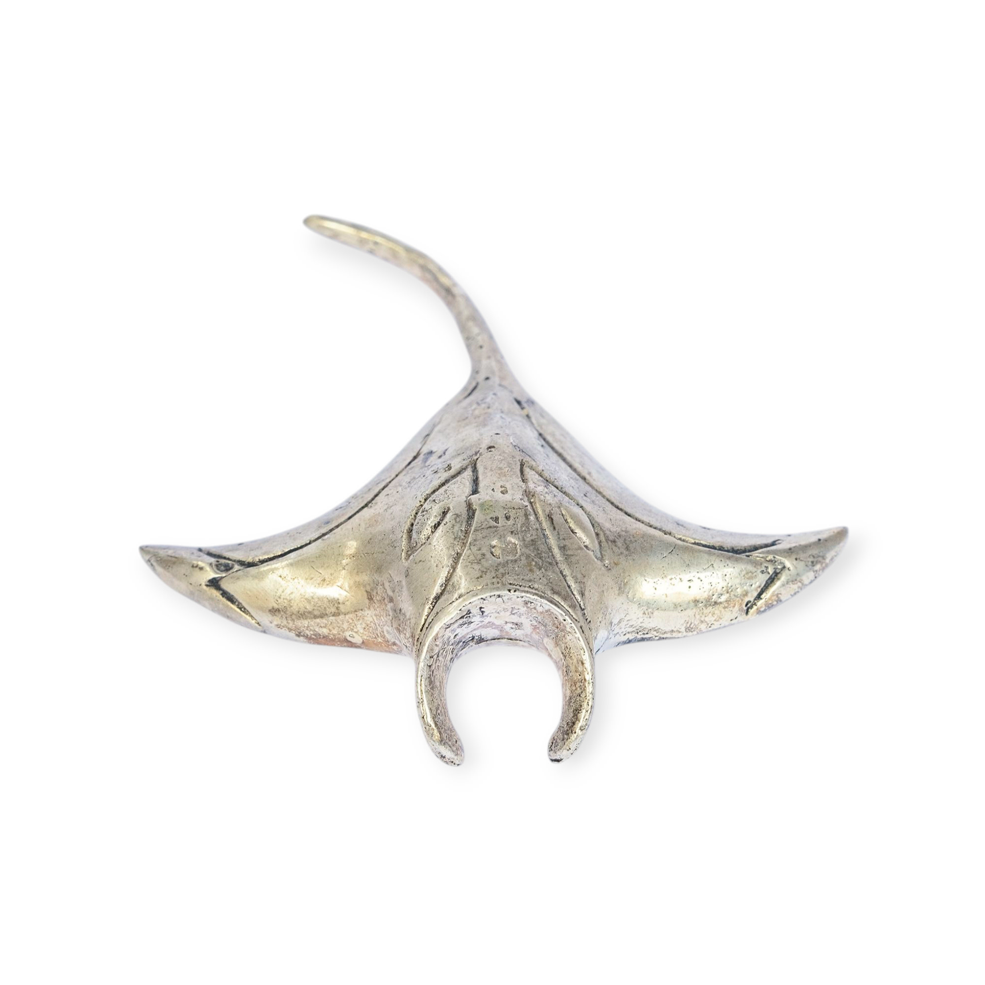 Bronze Manta Ray Silver - Maka Imports