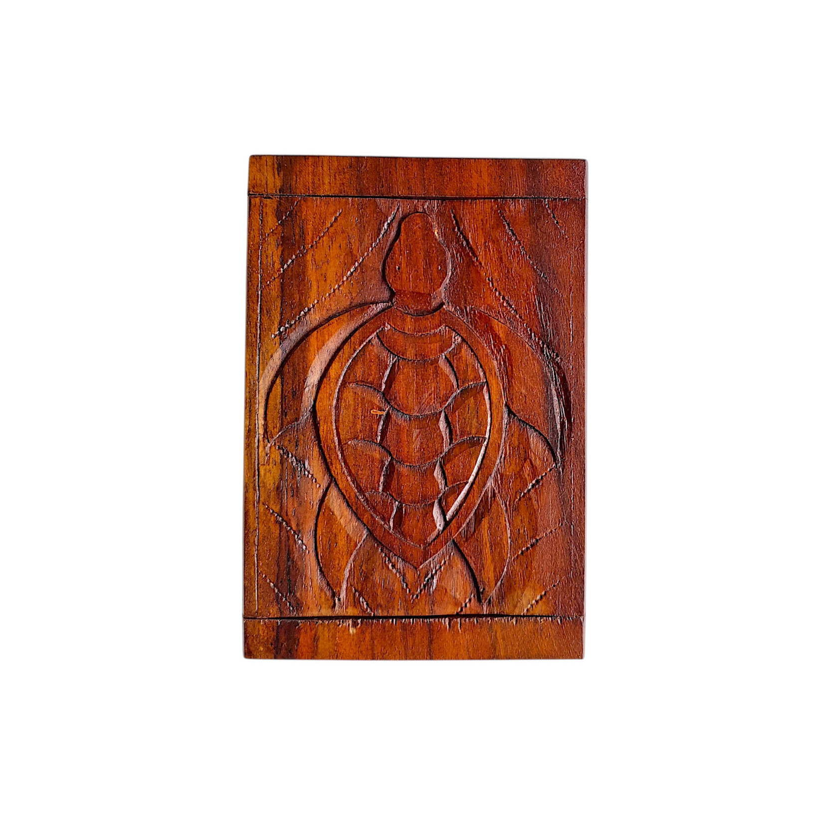 Hand Carved Turtle Box Large - Maka Imports