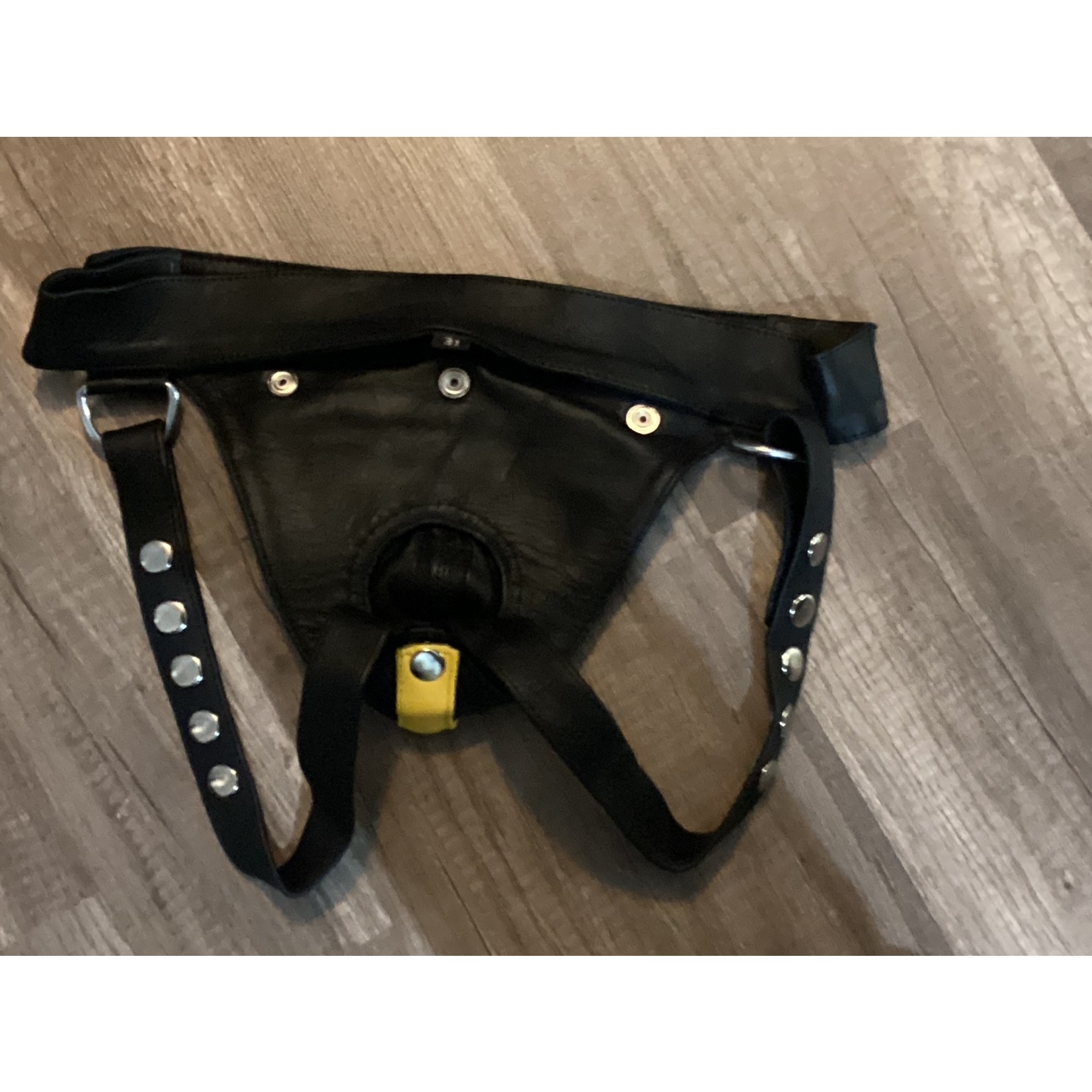 Colored leather jock with leather strap - C&J Hammer Hard Accessories