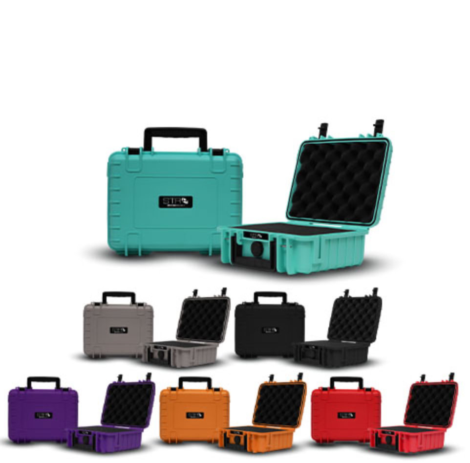 Str8 Str8 Hard Case 10”x7” (w/ 2 layer pre-cut foam): Assorted Colors ...