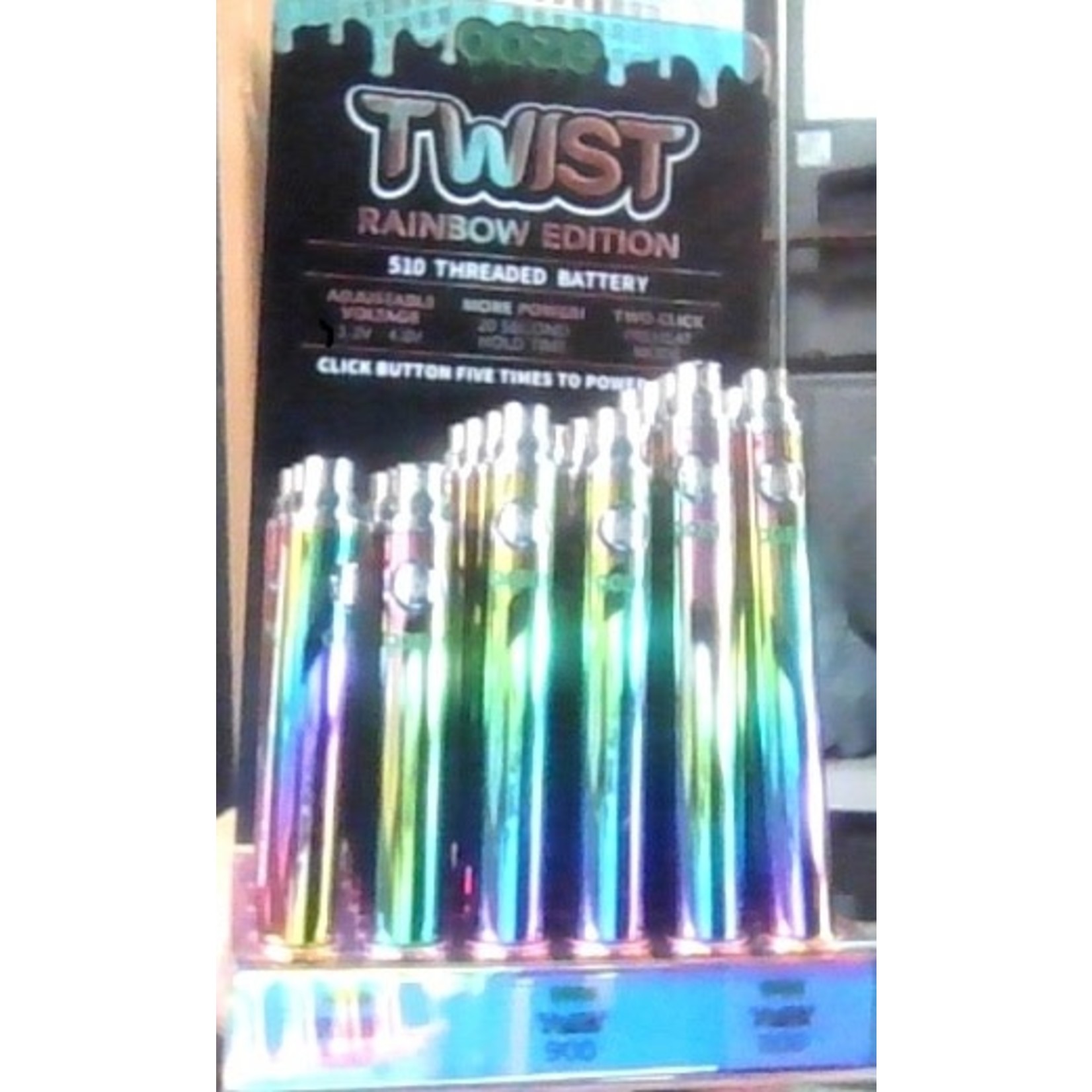 twist Twist Irradescent Rainbow Threaded Battery - C&J Hammer Hard ...
