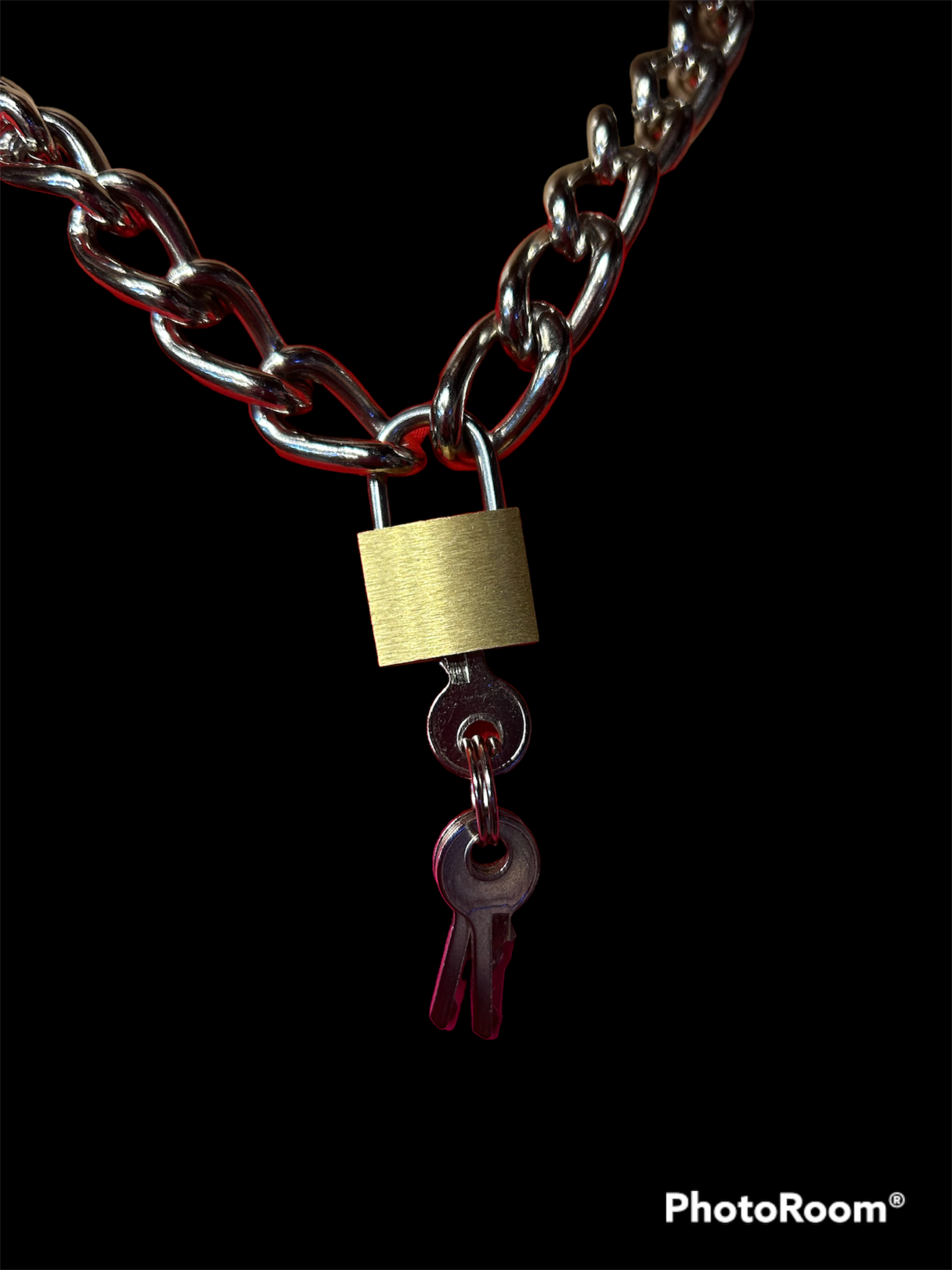 Kookie Kookie - Slave Chain Collar w/Lock - C&J Hammer Hard Accessories