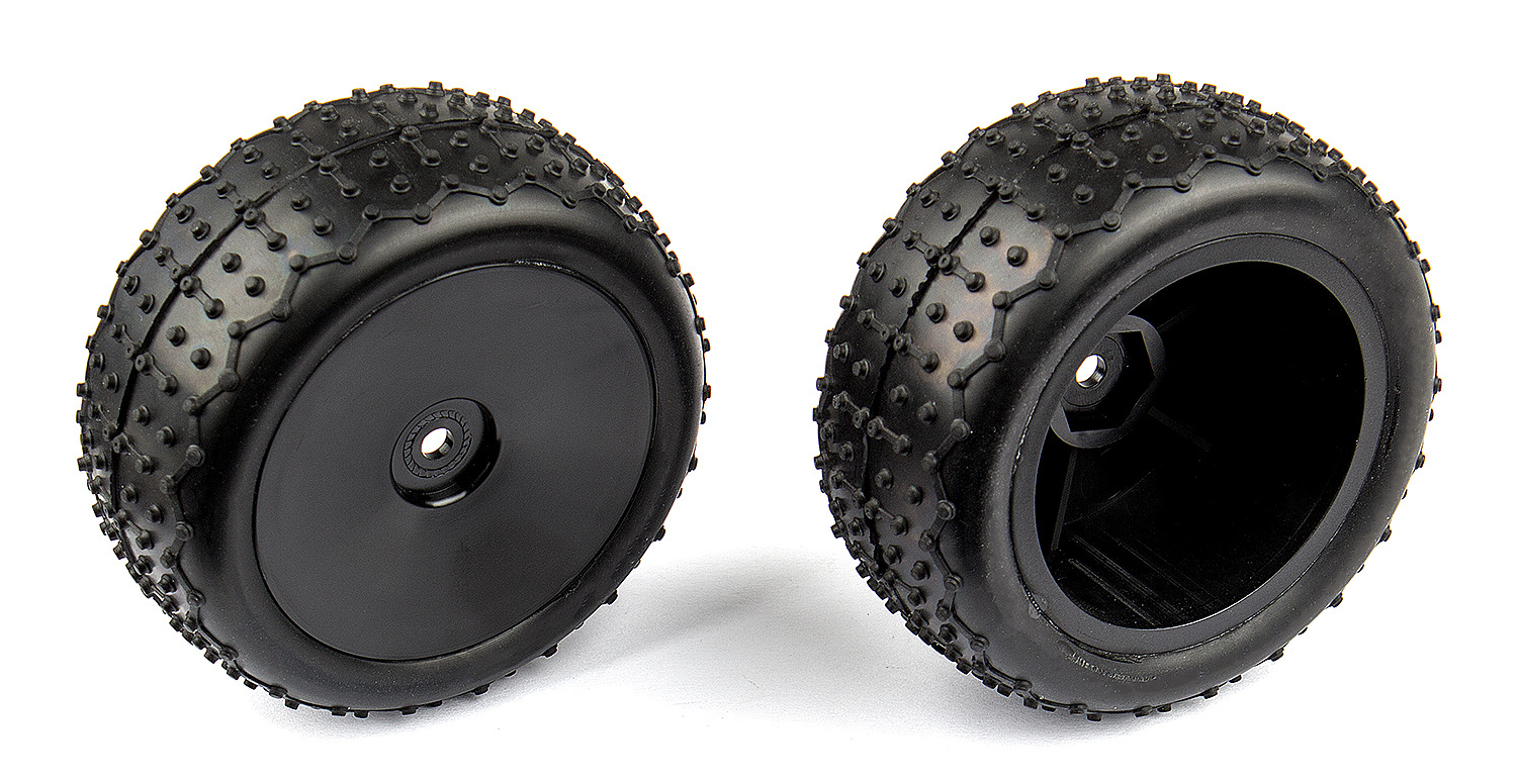 Team Associated Front Narrow Mini Pin Tires, mounted for Reflex 14T or ...