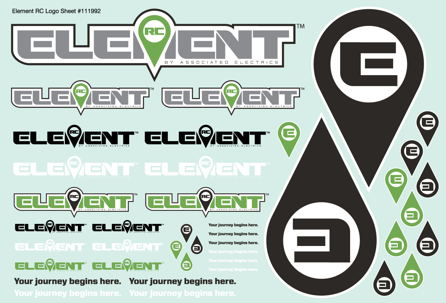 Team Associated Element Decal Sheet - Extreme R/C Hobbies