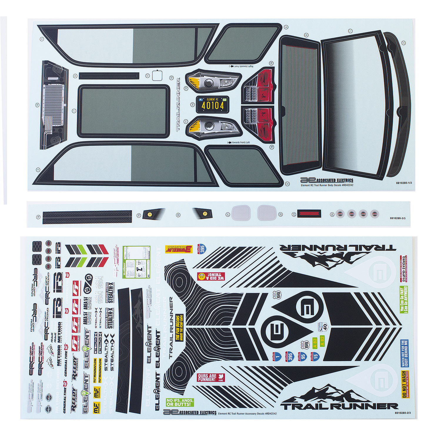 Team Associated Trailrunner Decal Sheet - Extreme R/C Hobbies