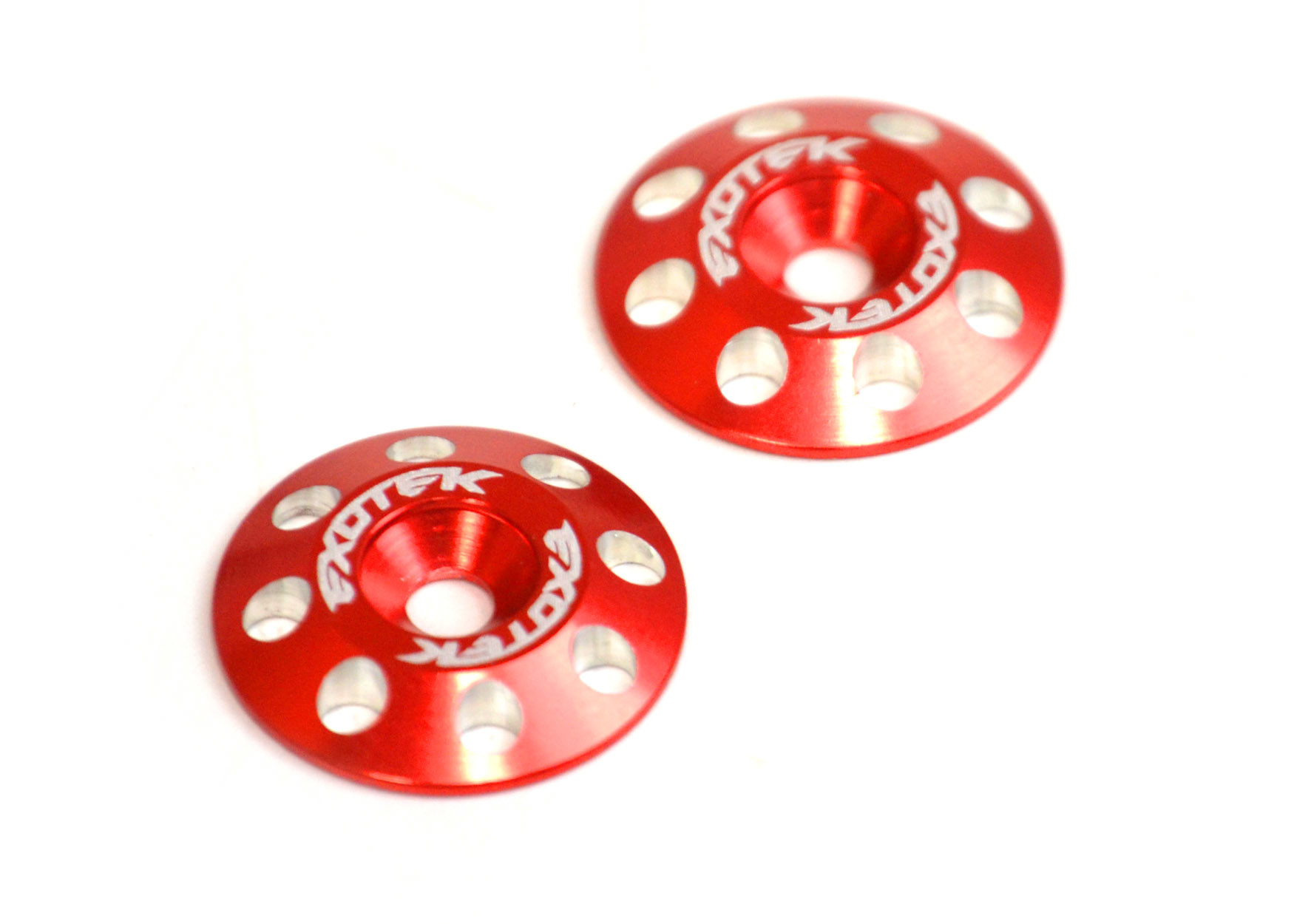 Exotek Racing Flite Wing Buttons V2, 6061 Red - Extreme R/C Hobbies