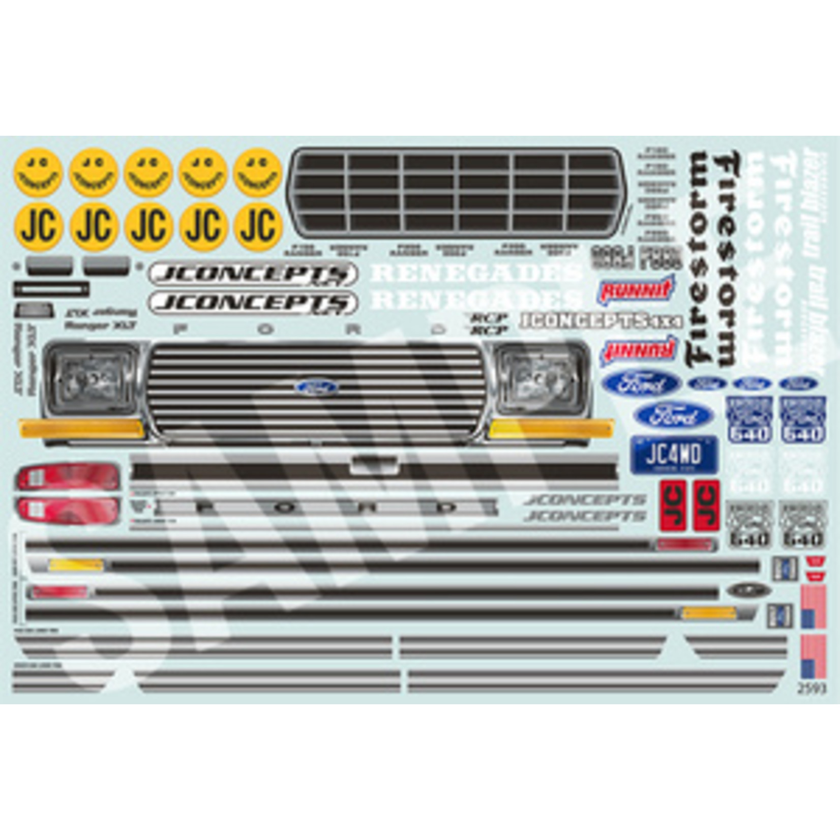 JCO0305 1979 Ford F-250 Monster Truck Body w/ Bumpers - Extreme R/C Hobbies