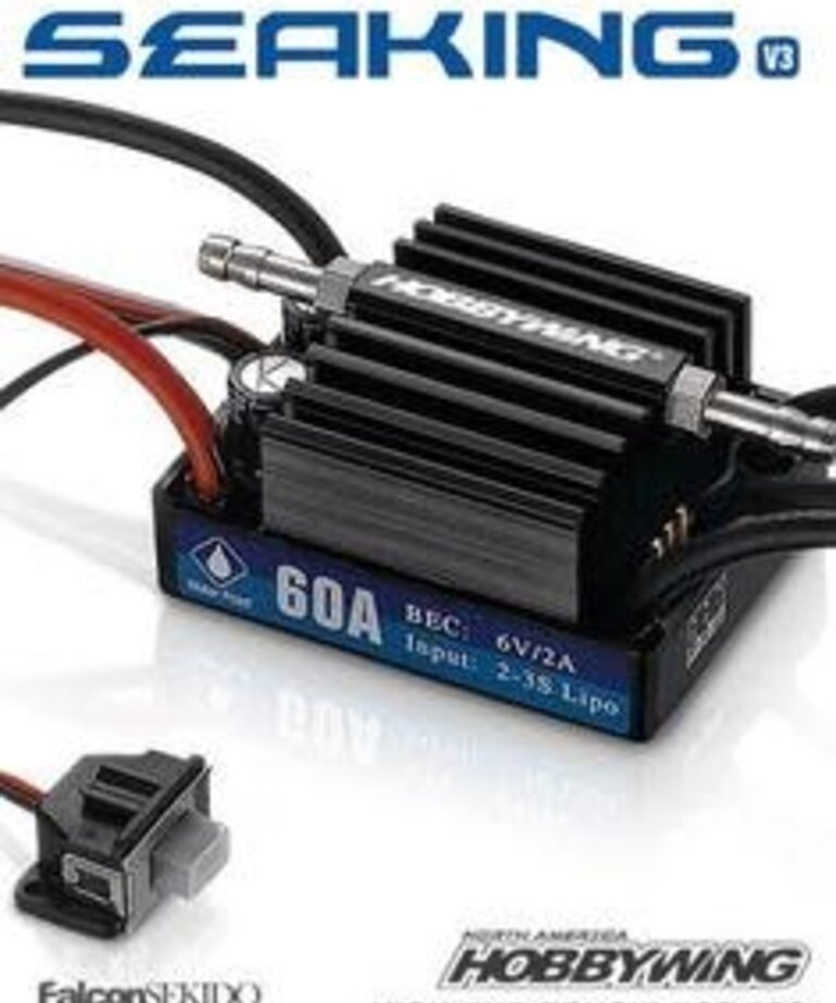 HWI30302200 Seaking 60A V3.1 Brushless ESC Waterproof ESC for Marine ...