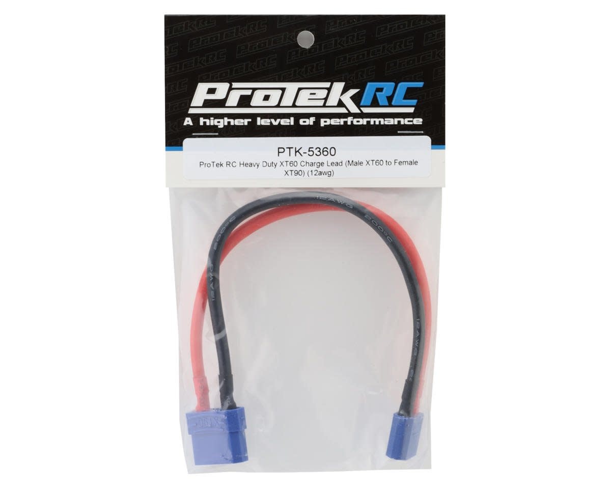 Protek RC PTK-5360 ProTek RC Heavy Duty XT60 Charge Lead (Male XT60 to Female XT90) (12awg ...