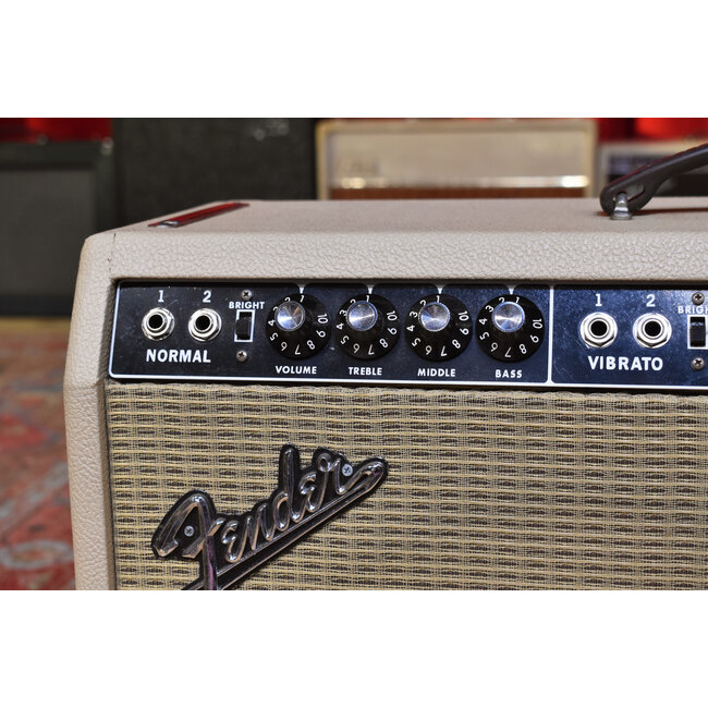 1968 Fender Twin Reverb - White - Baltimore Music Company