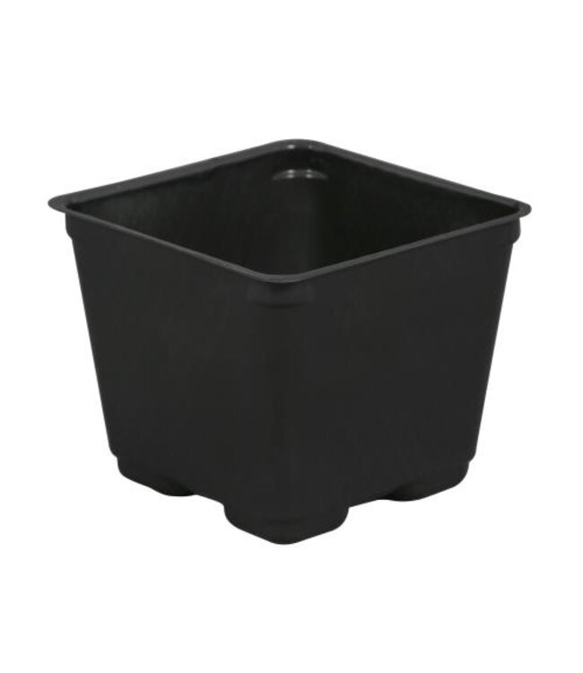 Gro Pro Square Plastic Pot Black 4 in - Indoor Growers Edge