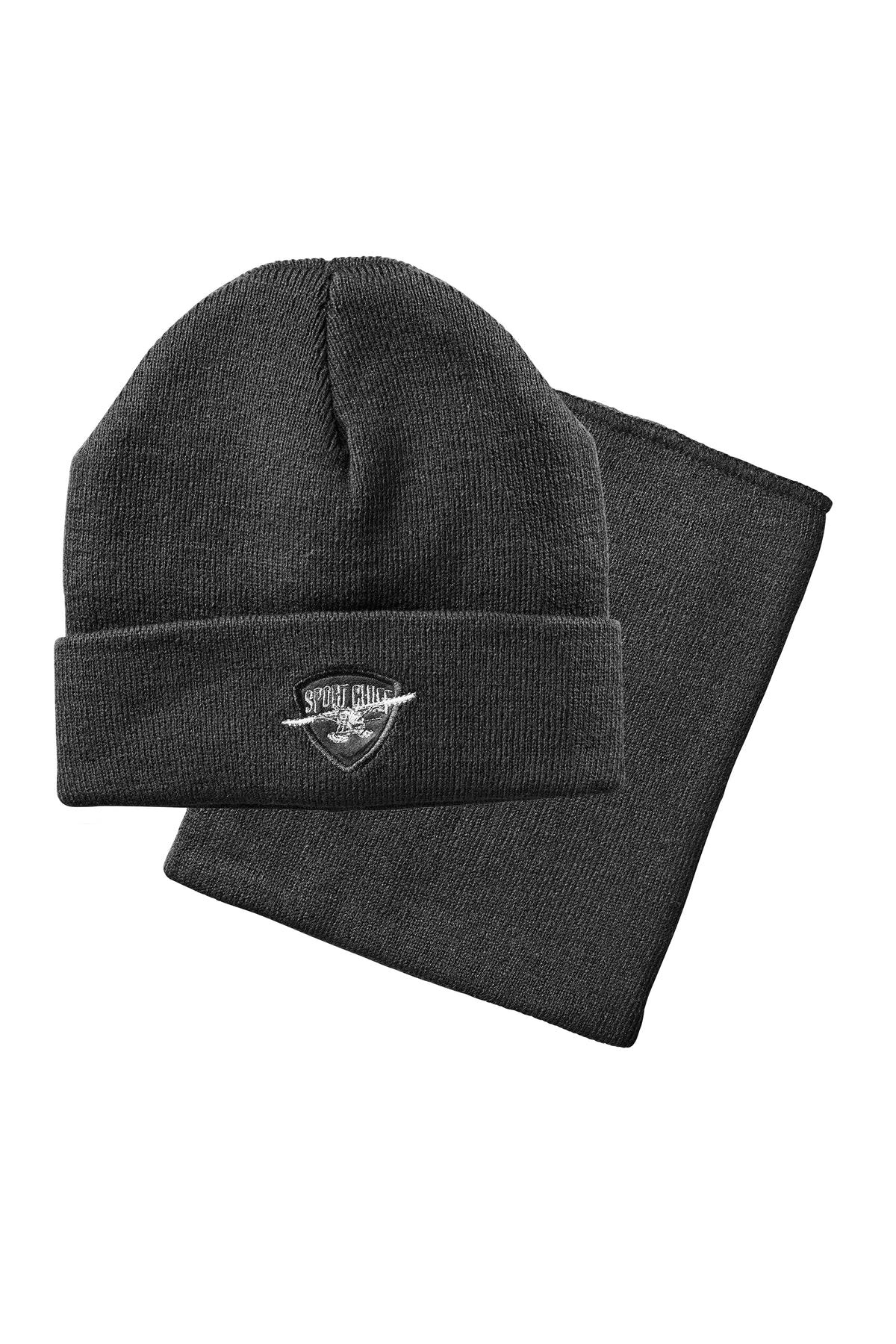 Tuque Et Cache-Cou Noir - Zone Chasse et Pêche / Ecotone Val-d'Or