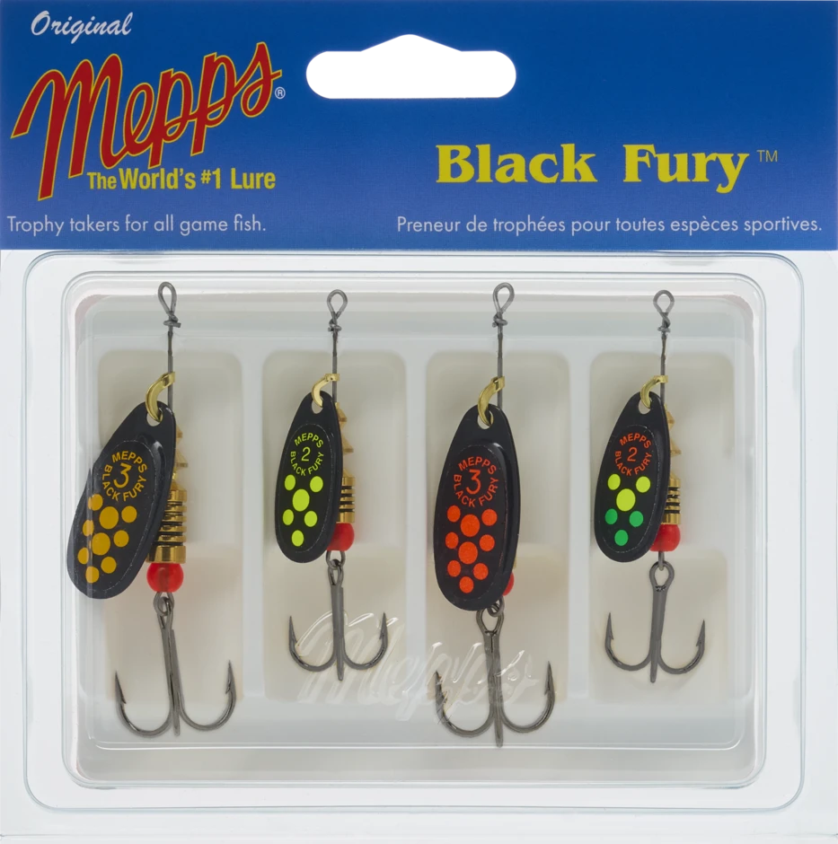 Kit Mepps Fury Noir 4 Pack - Zone Chasse et Pêche / Ecotone Val-d'Or