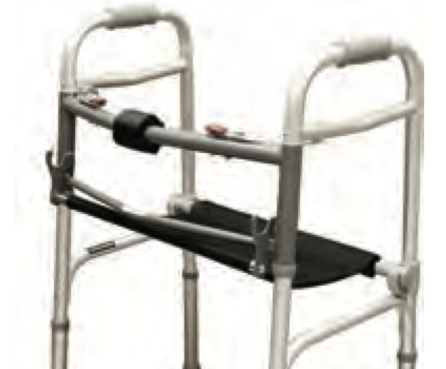 Deluxe Folding Walker WITH WHEELS AND FOLD UP SEAT - AME4Retail