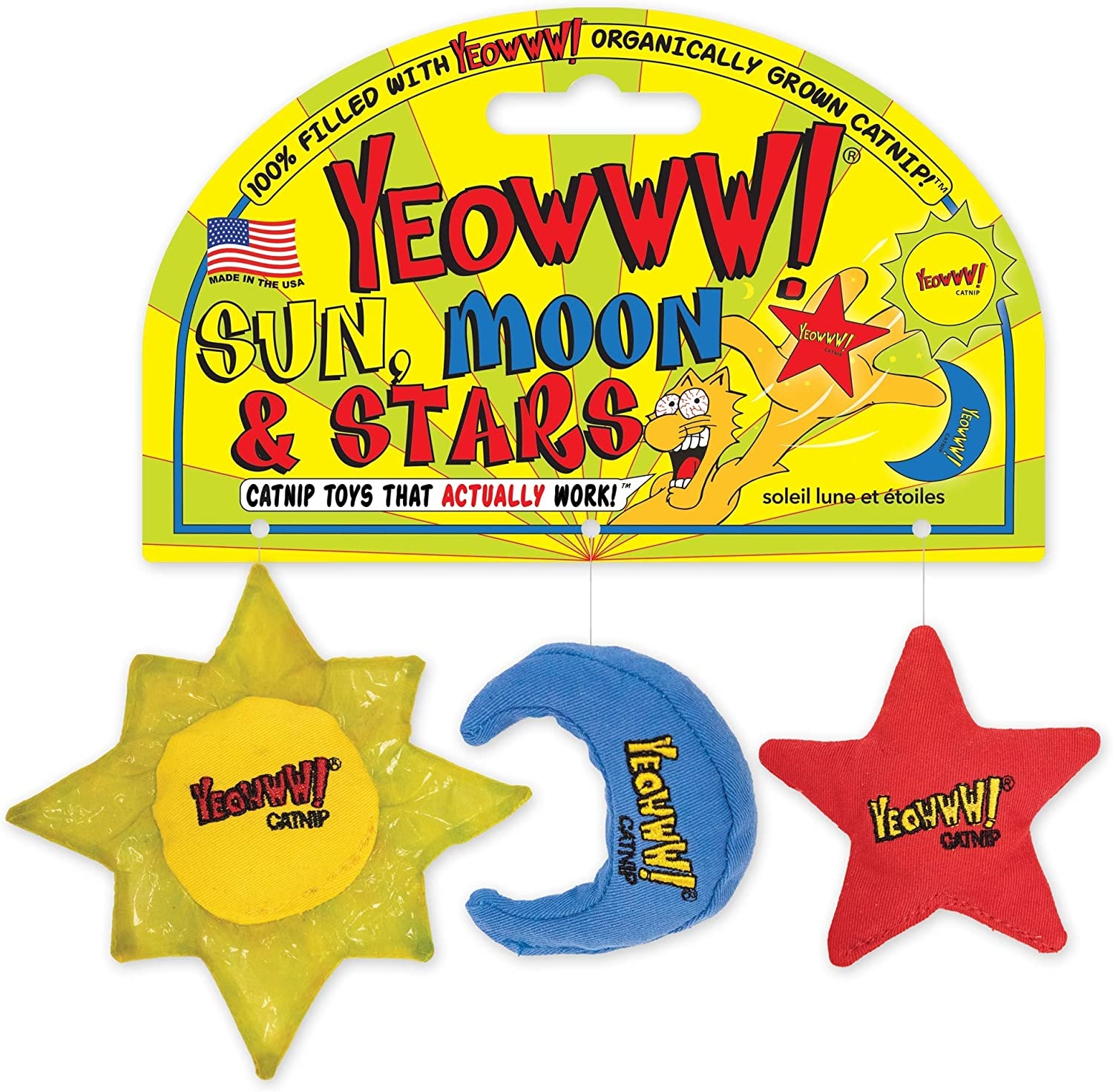 Ducky World Yeowww! Sun Moon Stars Catnip Toy 3pack - The Lloydminster ...