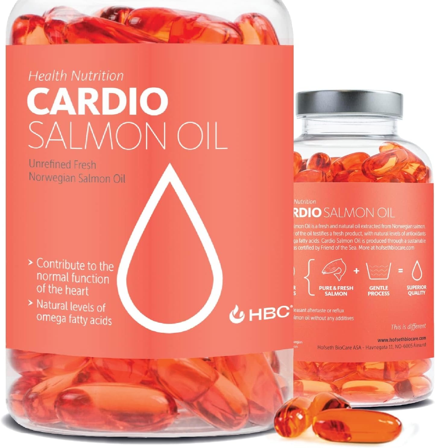 HBC Cardio Salmon Oil Capsules 180ct - The Lloydminster Pet Pad Inc.