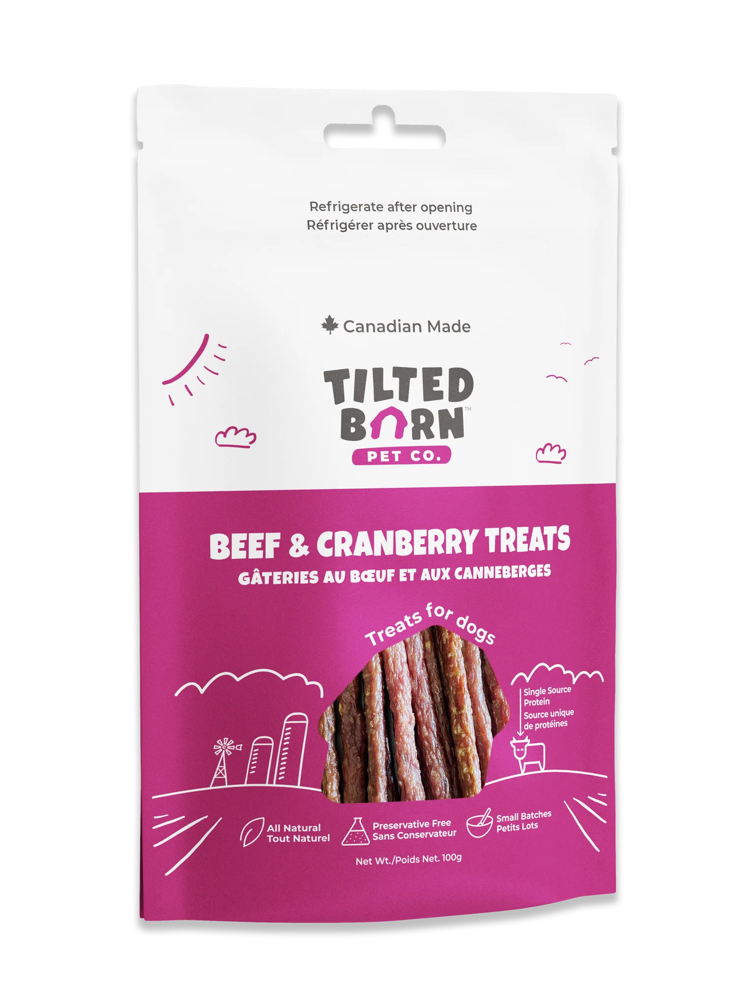 Tilted Barn Beef & Cranberry Miniwags 100g - The Lloydminster Pet Pad Inc.