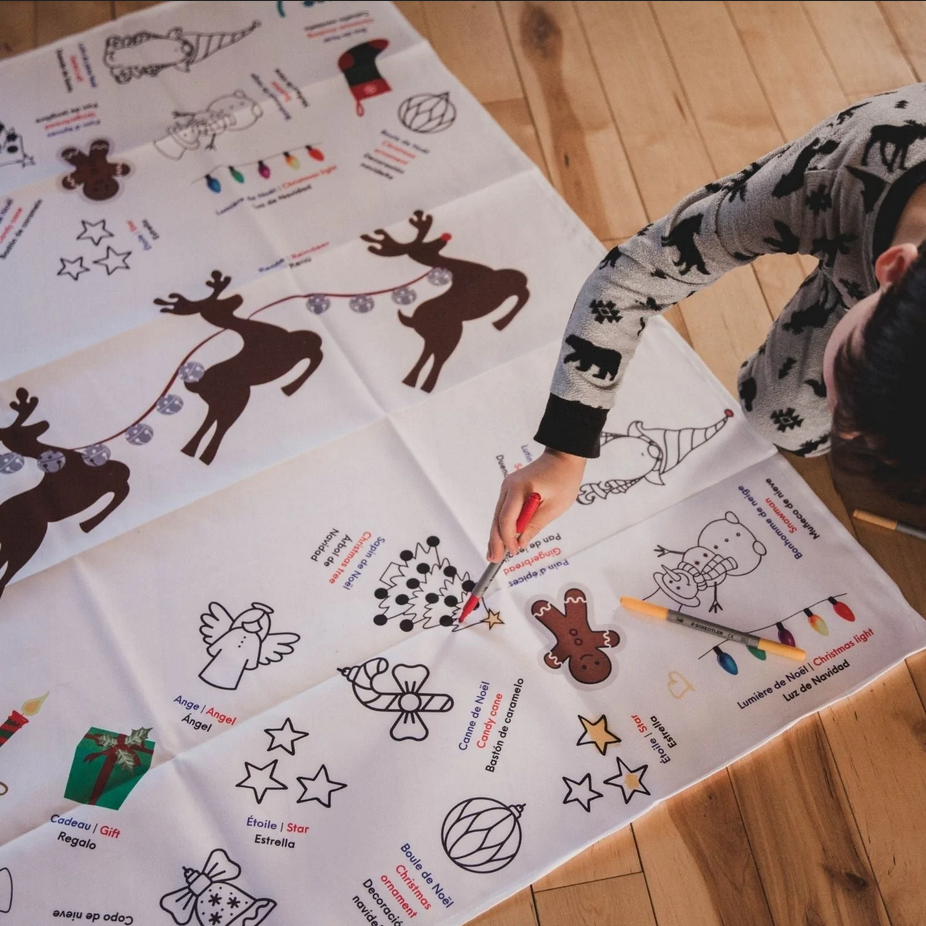 Bimoo - Nappe à colorier - Noël - Maitre des Jeux