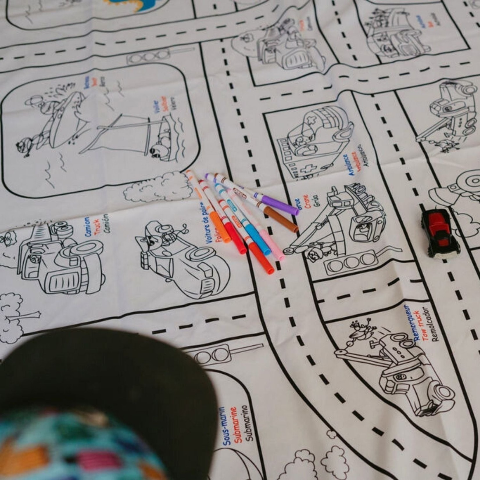 Bimoo - Nappe à colorier - Transports - Maitre des Jeux