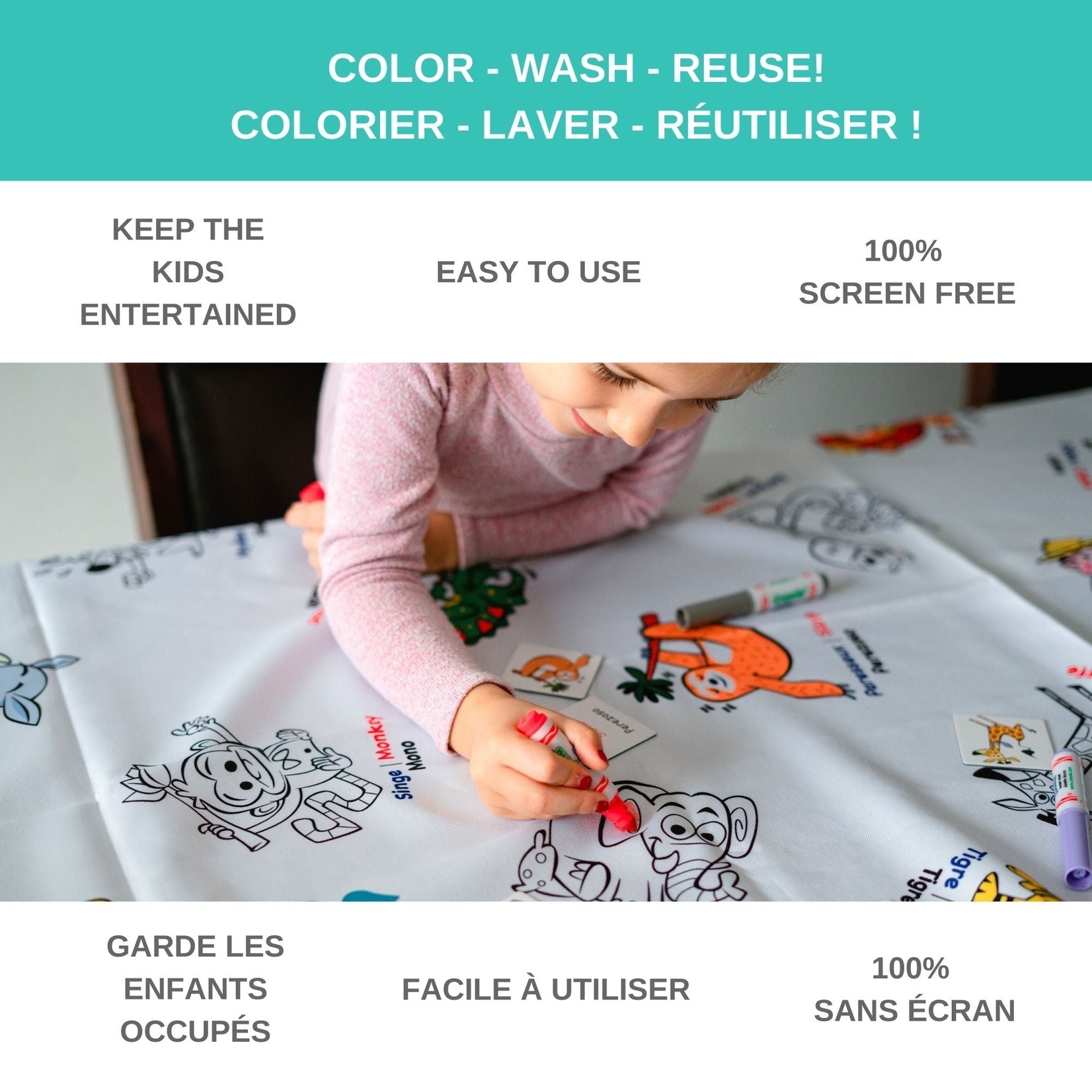 Bimoo - Nappe à colorier - Transports - Maitre des Jeux