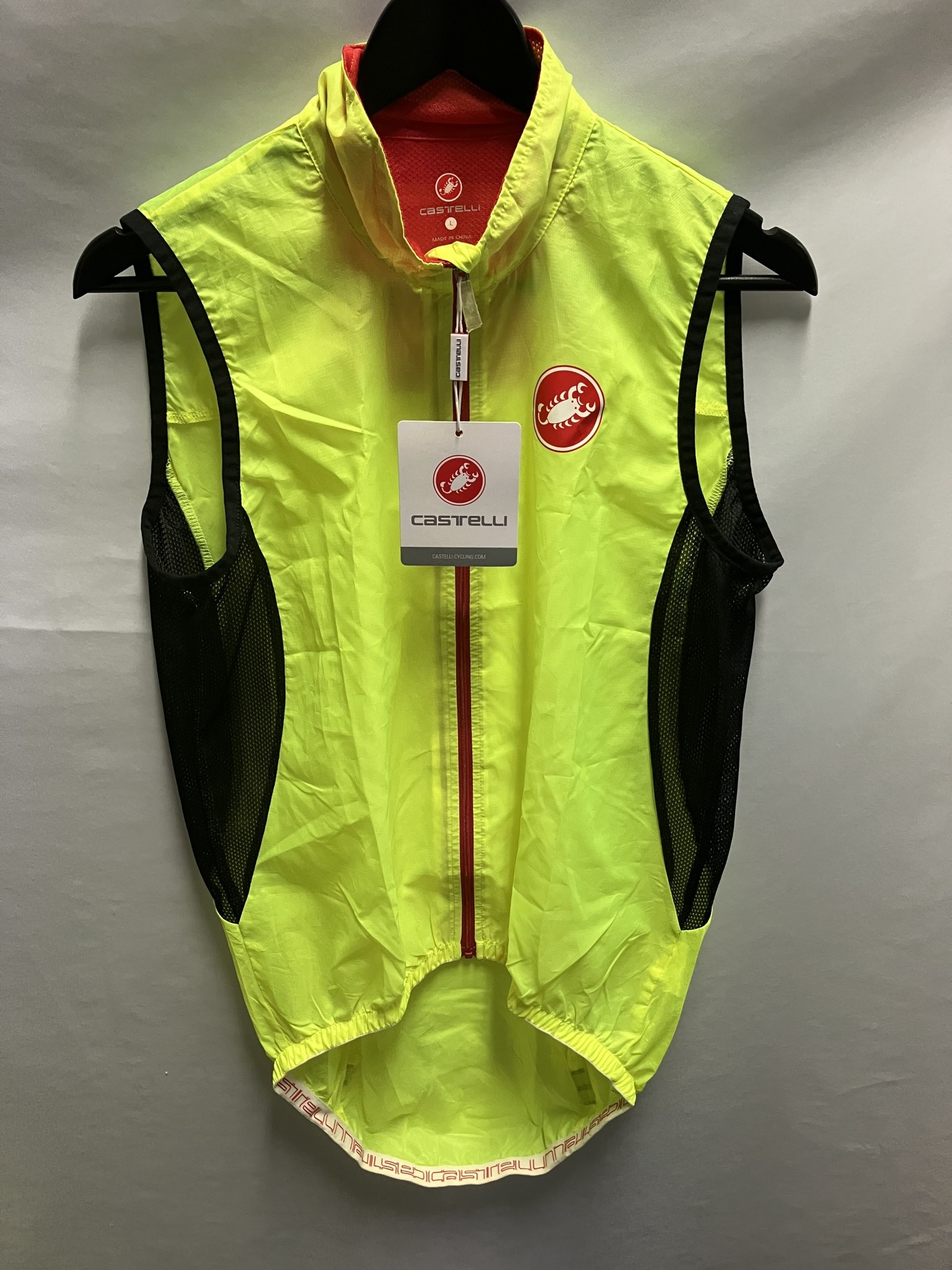 Castelli Men's Vests Fluro Yellow Large. - The Bicycle Emporium