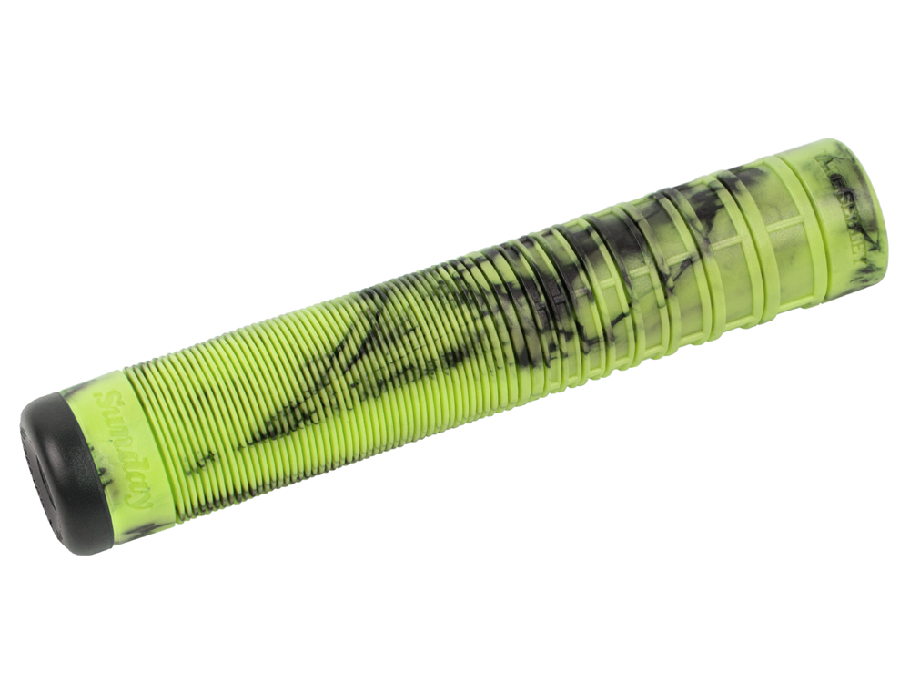Grips JAKE SEELEY 160mm Black/Kiwi Swirl - The Bicycle Emporium