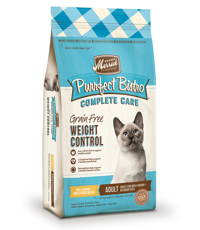 Merrick Purrfect Bistro Complete Care Grain Free Weight Control Recipe ...