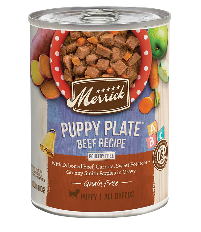 Merrick Puppy Plate Beef 13.2 oz can - Noah's Ark