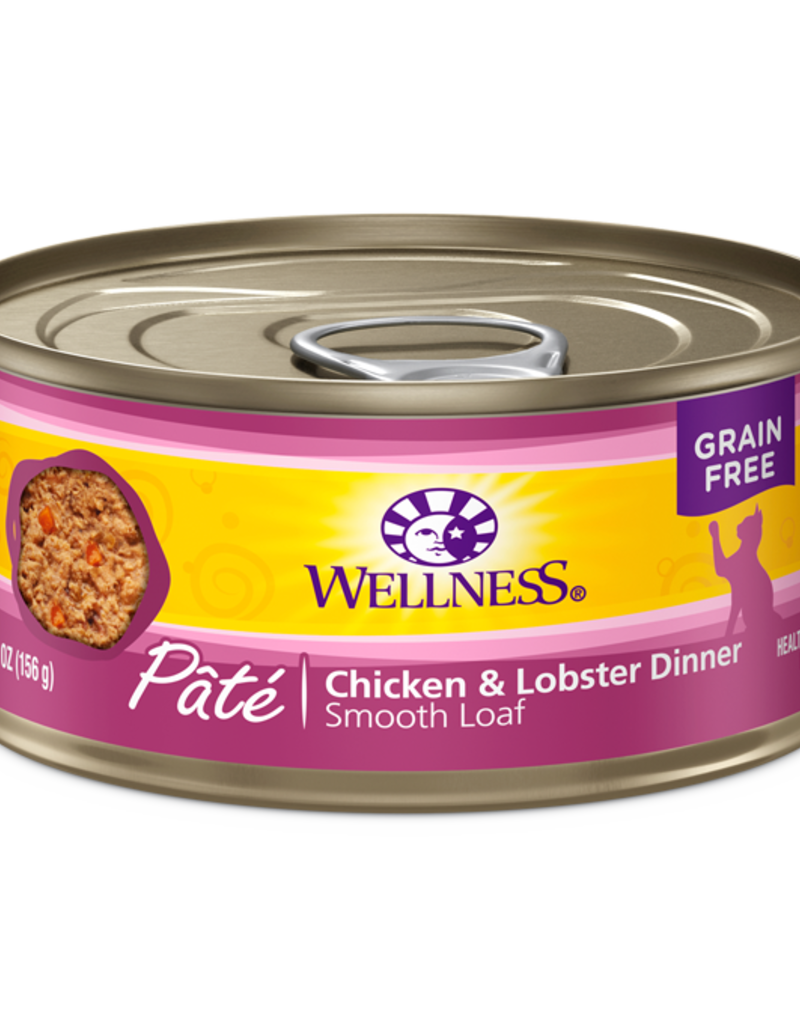 Wellness Complete Health Pate Chicken and Lobster Cat Food 3 oz can ...