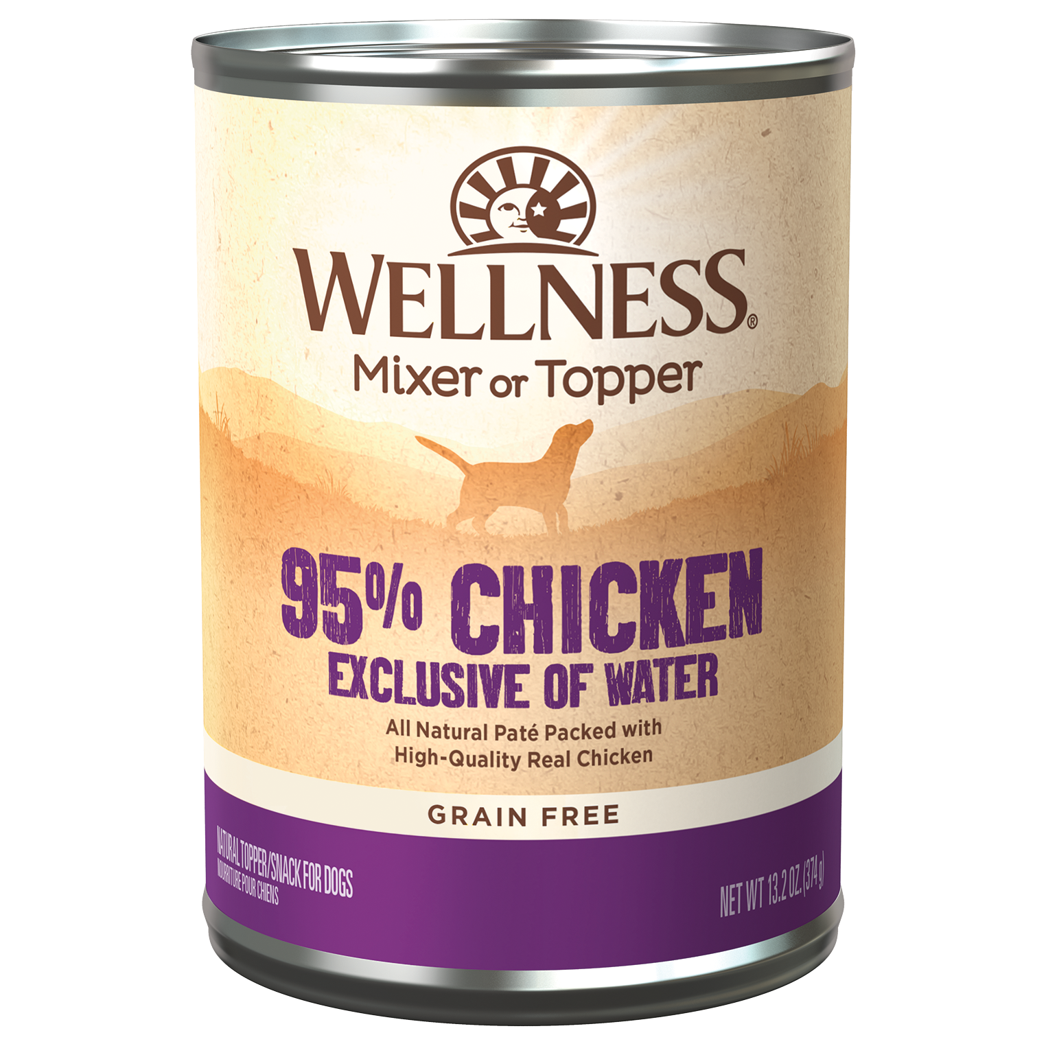 Wellness Dog Food Mixer/Topper 95% Chicken 13.2 oz Can - Noah's Ark