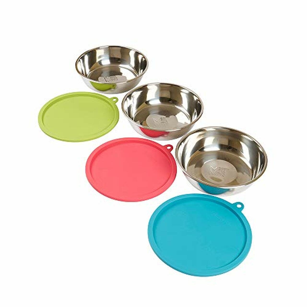 Messy Mutts Bowl And Lid Set 6PC (3 X Bowls & 3 X Lids) - Noah's Ark
