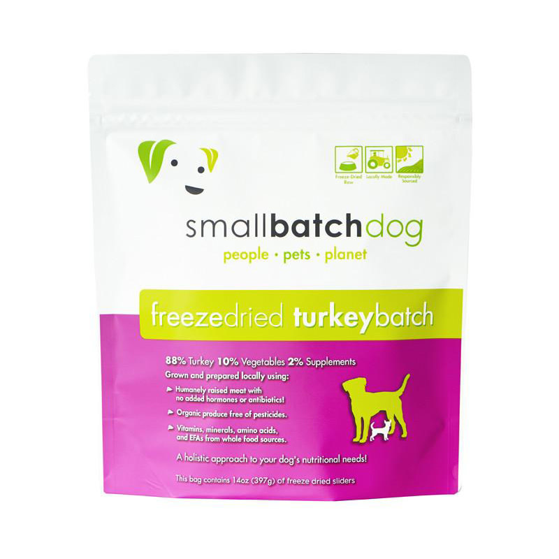 Small Batch Small Batch Dog Food FD Turkey Sliders 14oz - Noah's Ark