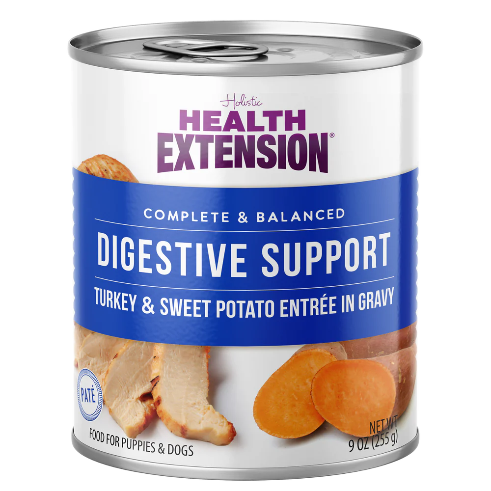 Health Extension Digestive Turkey & Sweet Potato Dog Food Cans 9 Oz ...