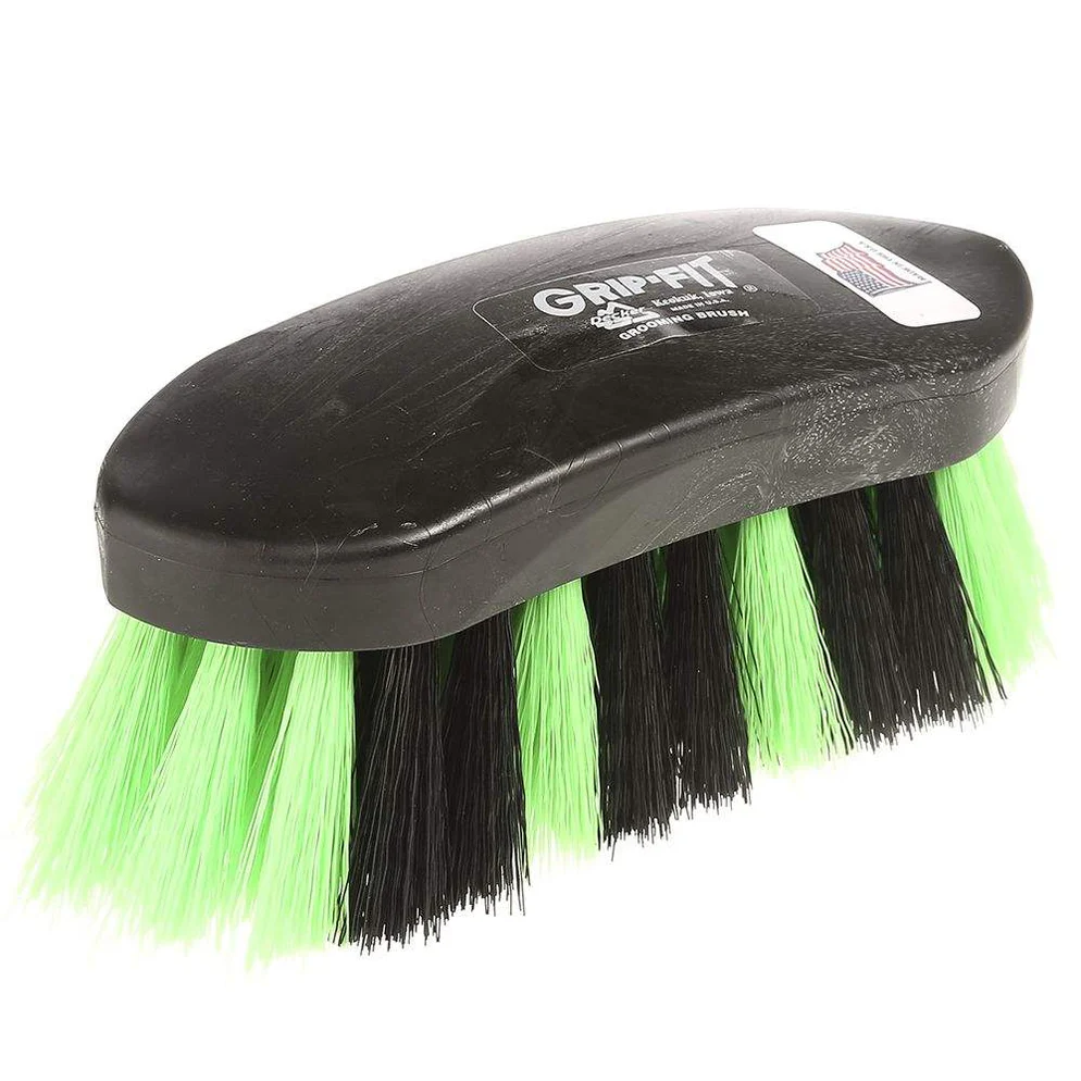 Decker Grip Fit Equine Brush Lime Diamonds/Black - Noah's Ark