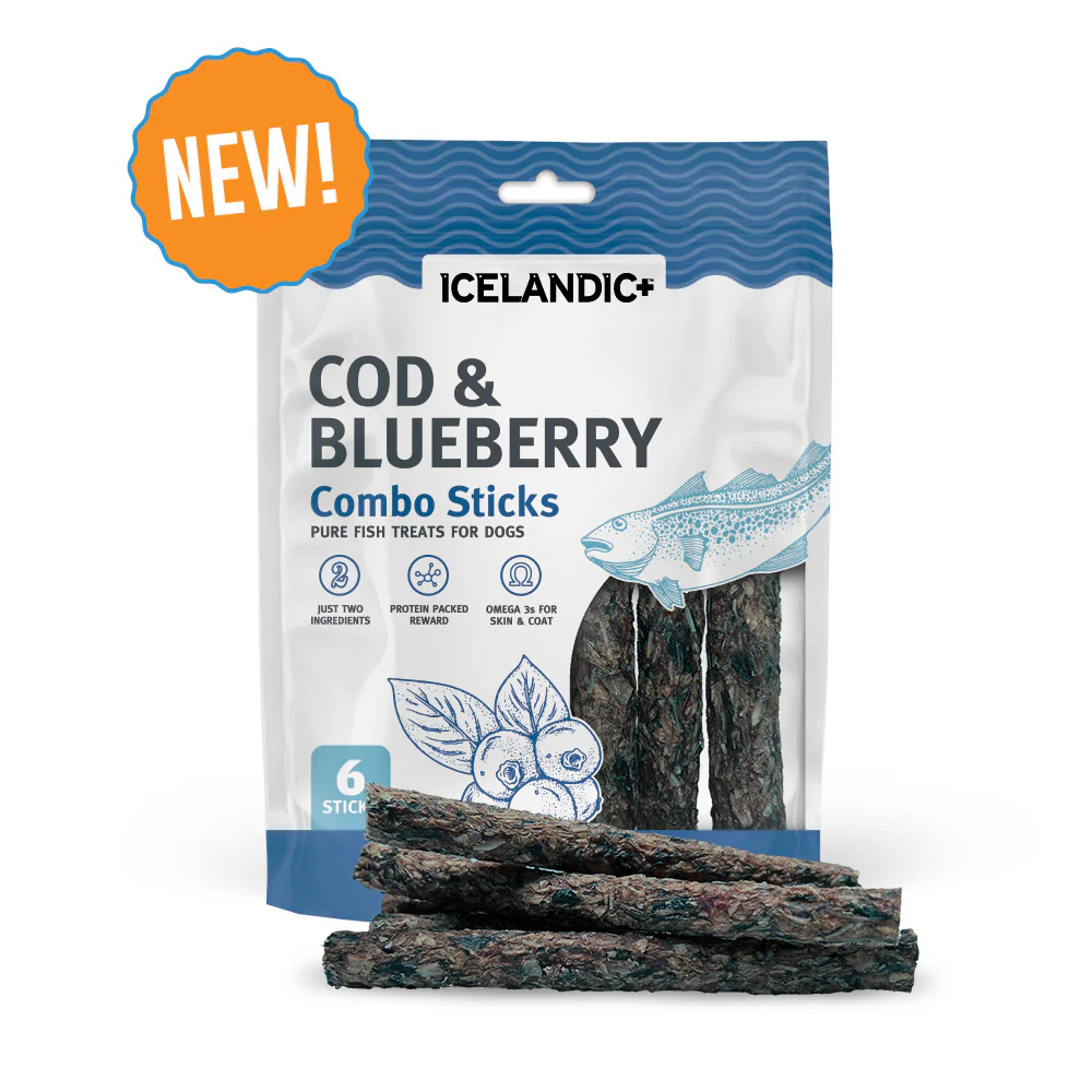 Icelandic Combo Sticks Cod/Blueberry Dog Treats 2 Oz - Noah's Ark