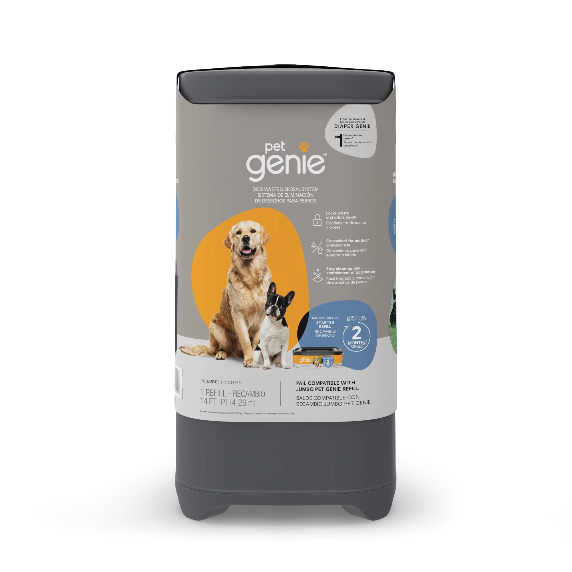Pet Genie Pail System Gray - Noah's Ark