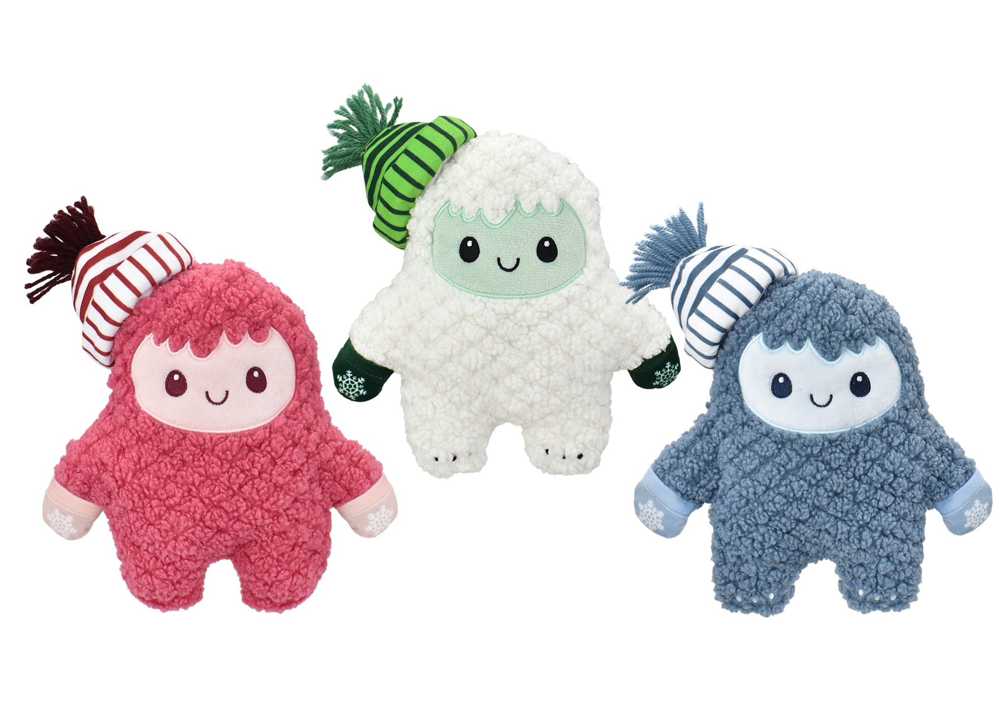 Multipet Inc MultiPet Fleece Holiday Yeti Dog Toy Asst 8 In - Noah's Ark