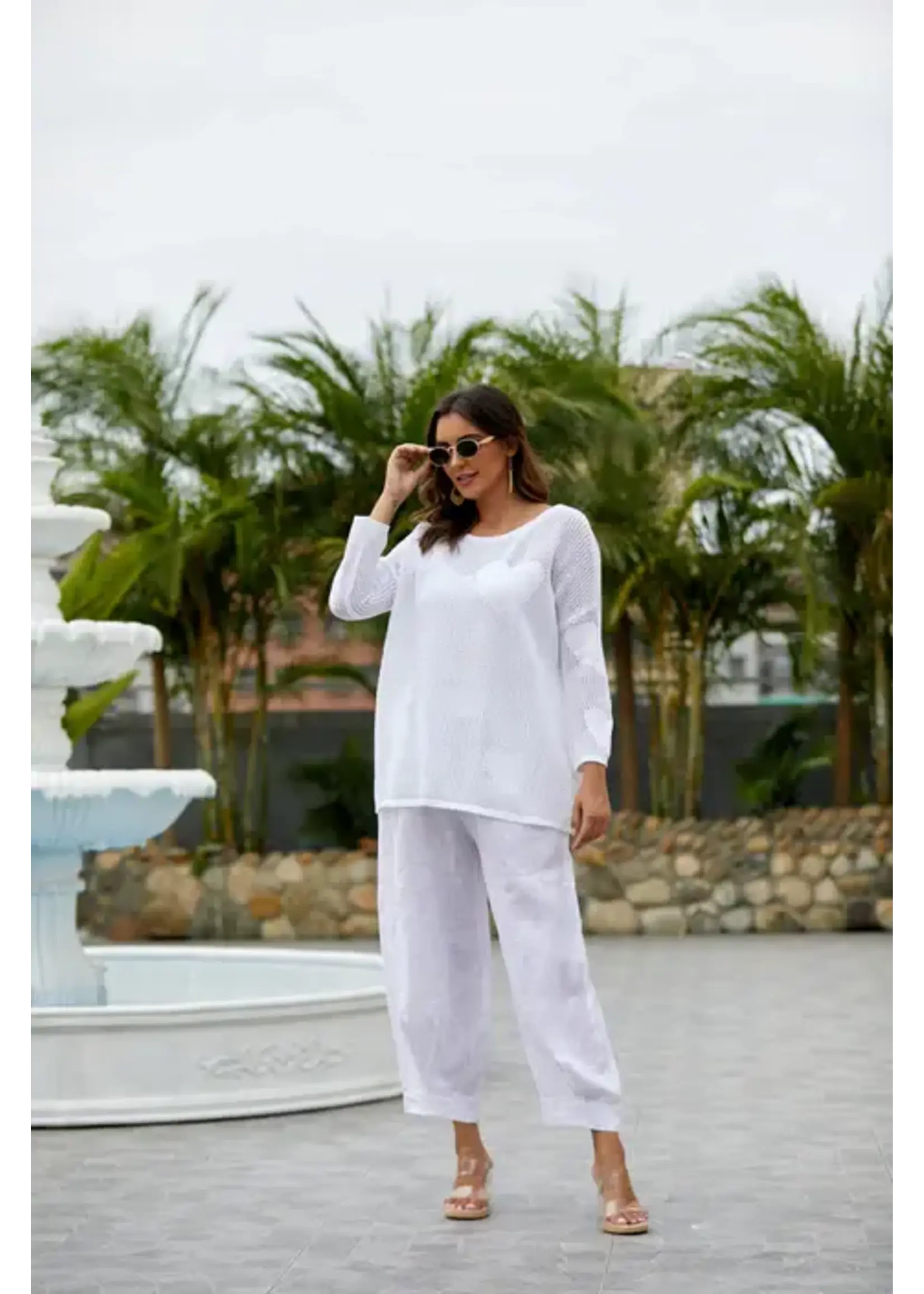 ORANGE FASHION VILLAGE OFV SS26 HEART CROCHET PULL OVER - Myrtle