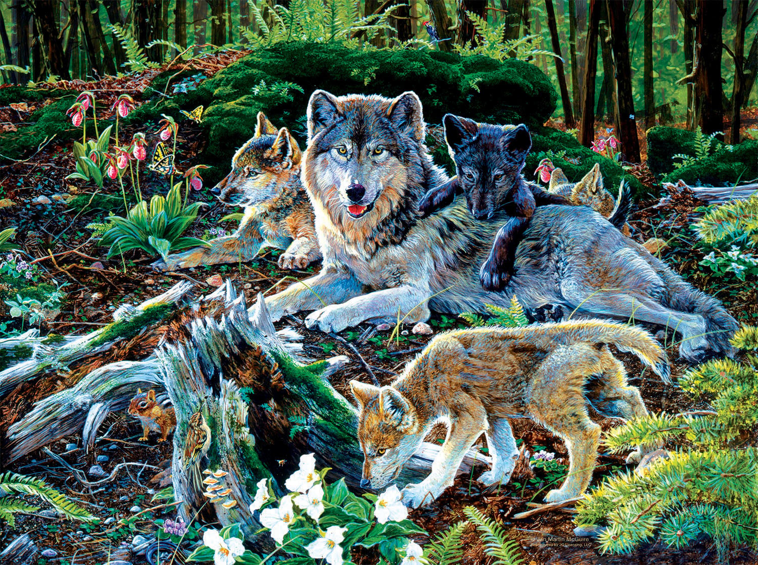 Sunsout Forest Wolf Family Puzzle 500 Pieces - Family Crests & Puzzled Etc