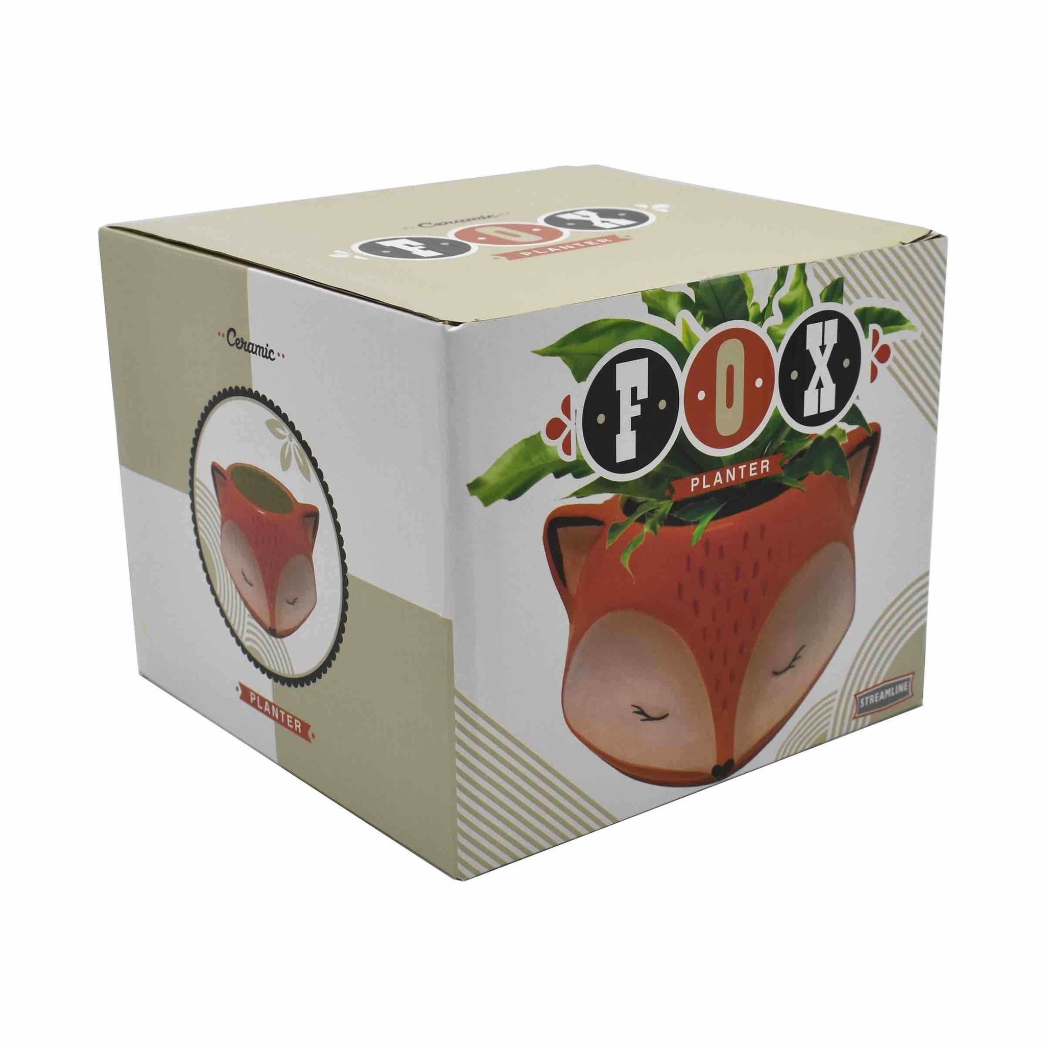 Streamline Fox Planter - Ziya Blue