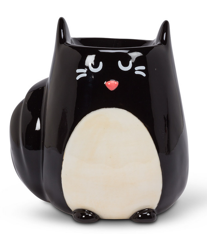 Abbott Relax Black and White Cat Oil Warmer - Ziya Blue