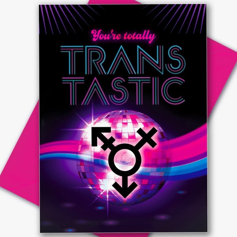 Trans-Tastic Greeting Card - Ziya Blue