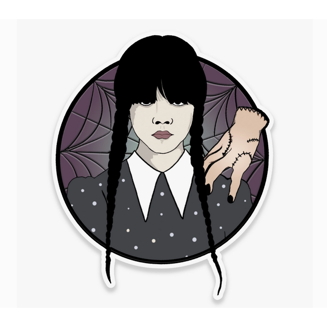 Wednesday Addams Vinyl Sticker - Ziya Blue Wednesday Addams Vinyl Sticker - Ziya Blue