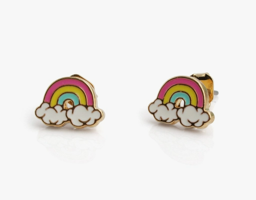Rainbow Stud Earrings - Ziya Blue