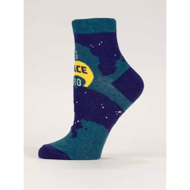 Blue Q Big Space Nerd Women's Ankle Socks - Ziya Blue