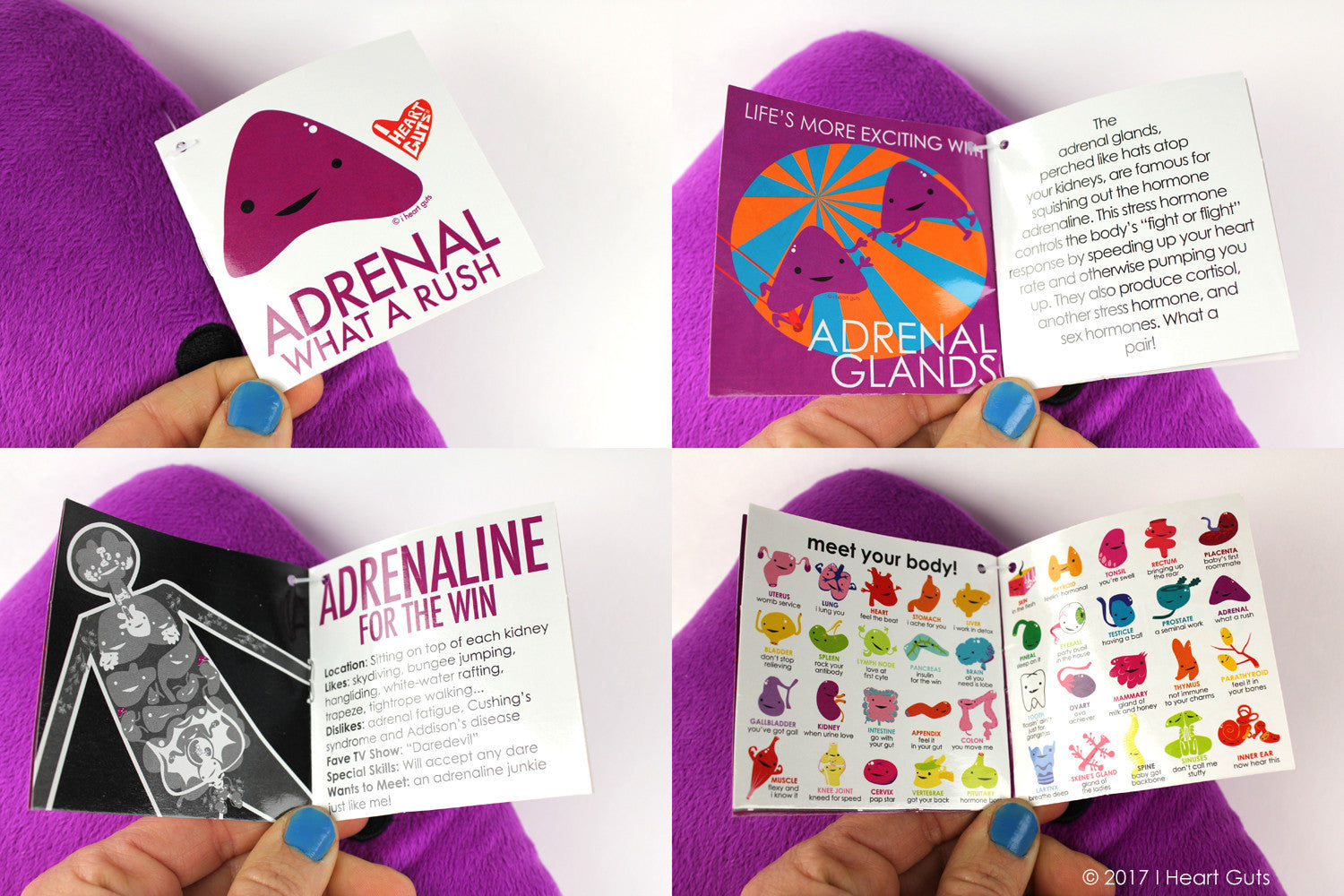 I Heart Guts Adrenal Gland Plush- What A Rush! - Ziya Blue